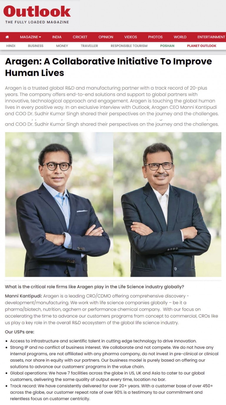 Aragen: A Collaborative Initiative To Improve Human Lives - Aragen Life ...